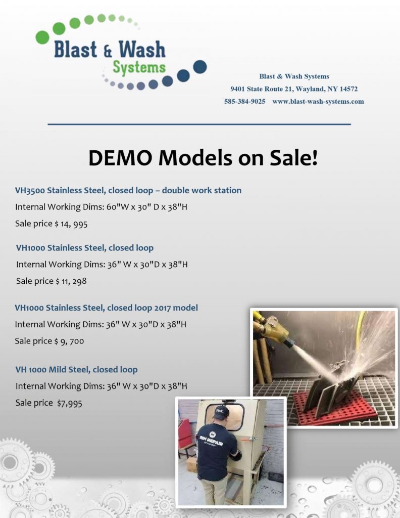Demo models - Blast & Wash Systems